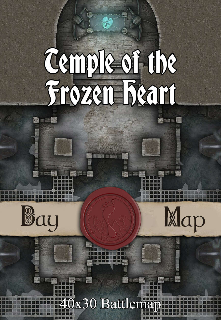 40x30 Battlemap - Temple of the Frozen Heart - Seafoot Games | Ruins ...