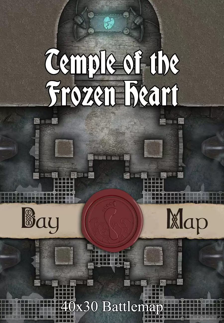 40x30 Battlemap - Temple of the Frozen Heart - Seafoot Games | Ruins ...