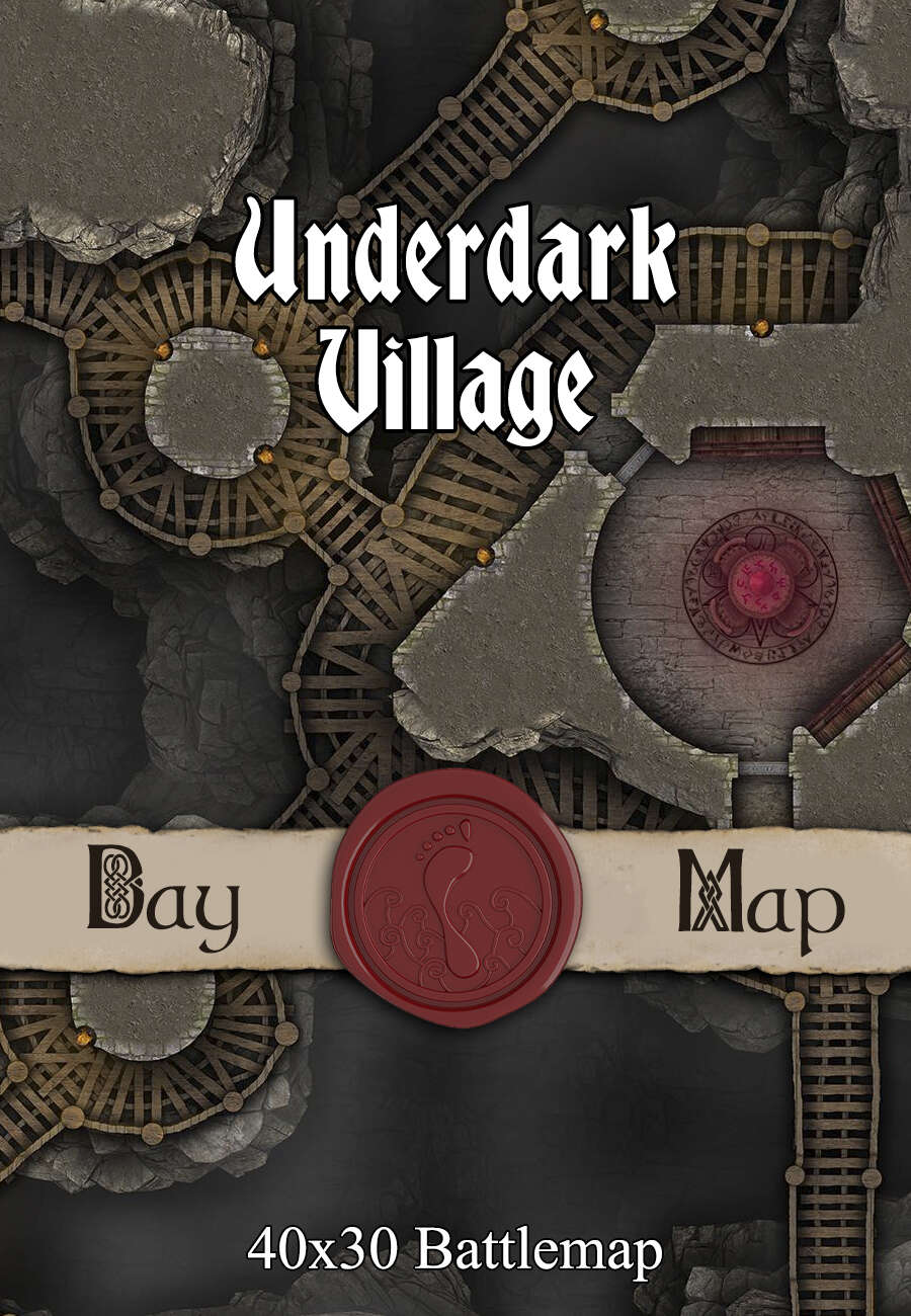 40x30 Battlemap - Underdark Village - Seafoot Games | Towns & Cities ...