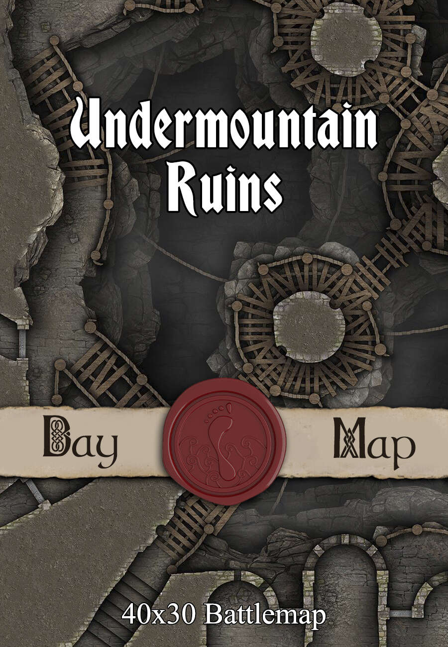 40x30 Battlemap - Undermountain Ruins - Seafoot Games | Ruins | Caverns ...
