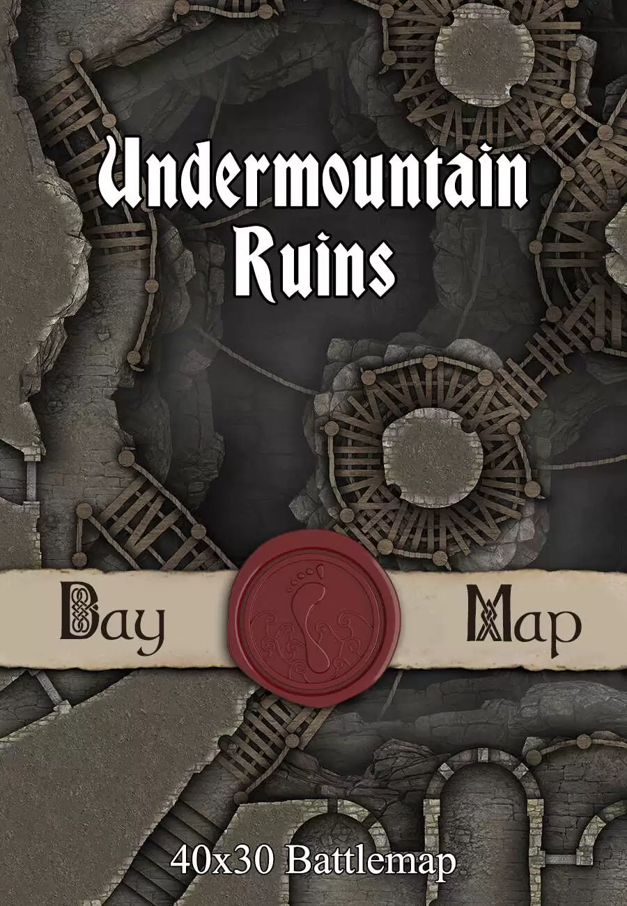 40x30 Battlemap - Undermountain Ruins - Seafoot Games | Ruins | Caverns ...