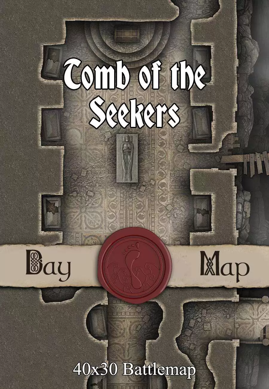 40x30 Battlemap - Tomb of the Seekers - Seafoot Games | Tombs | Ruins ...
