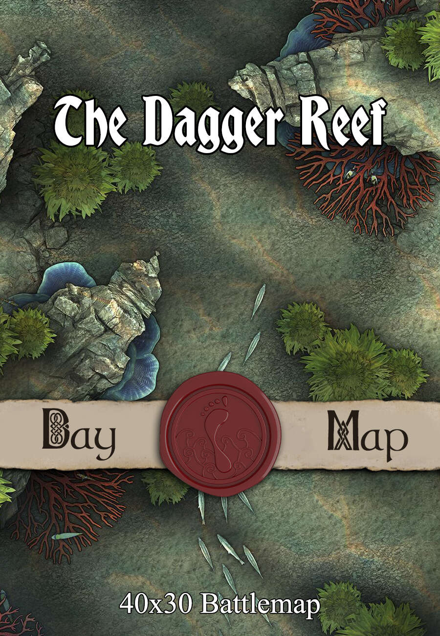 40x30 Battlemap - The Dagger Reef - Seafoot Games | Underwater ...