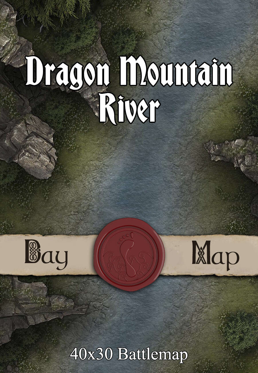 40x30 Battlemap - Dragon Mountain River - Seafoot Games | Forests ...