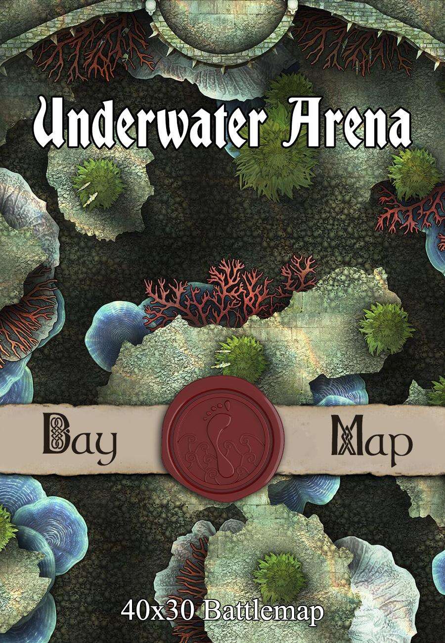 40x30 Battlemap - Underwater Arena - Seafoot Games | Dungeons ...