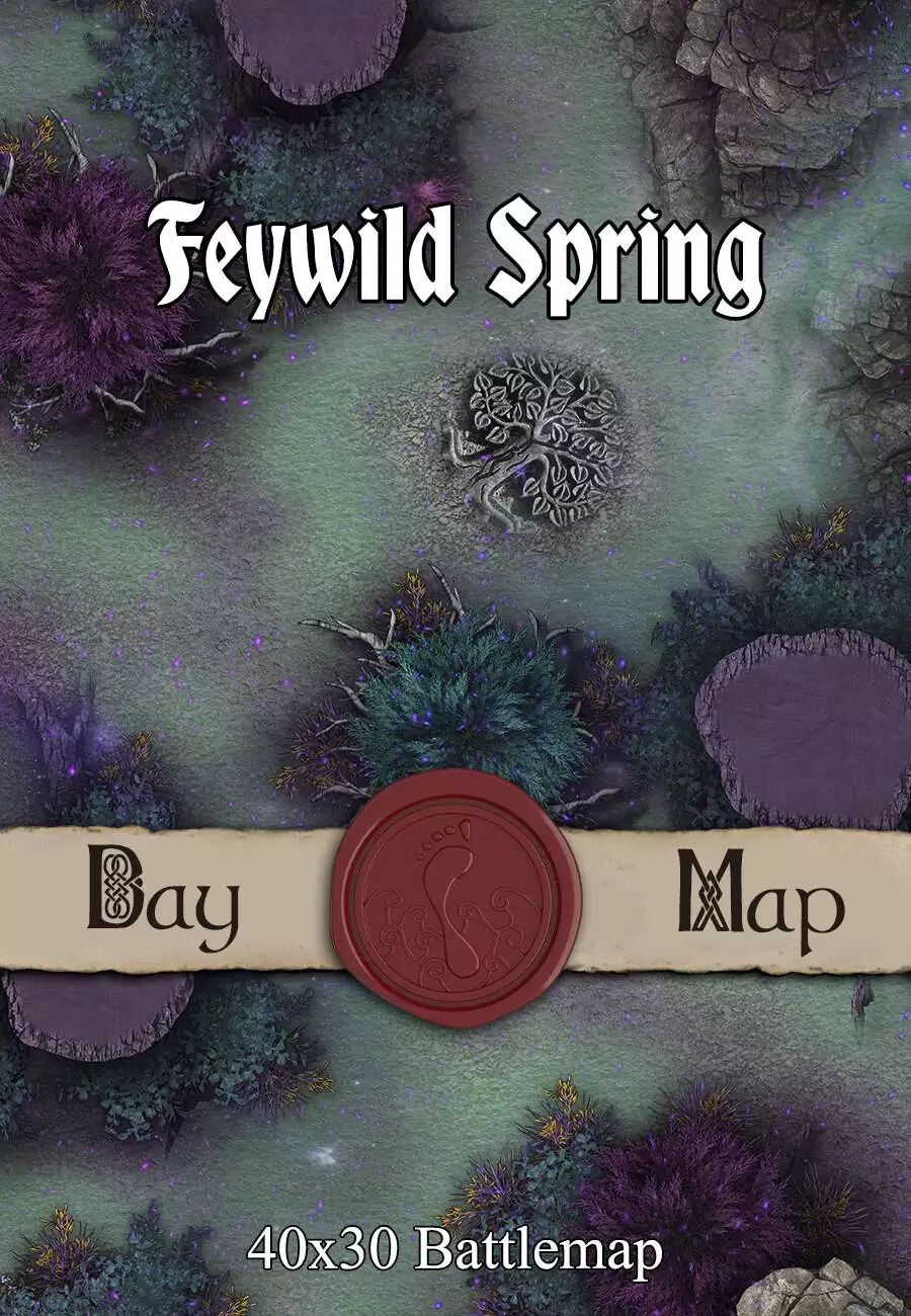 40x30 Battlemap - Feywild Spring - Seafoot Games | Magical | Forests ...
