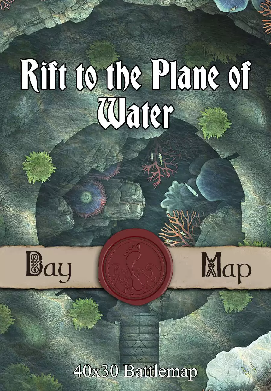 40x30 Battlemap - Rift to the Plane of Water - Seafoot Games | Ruins ...