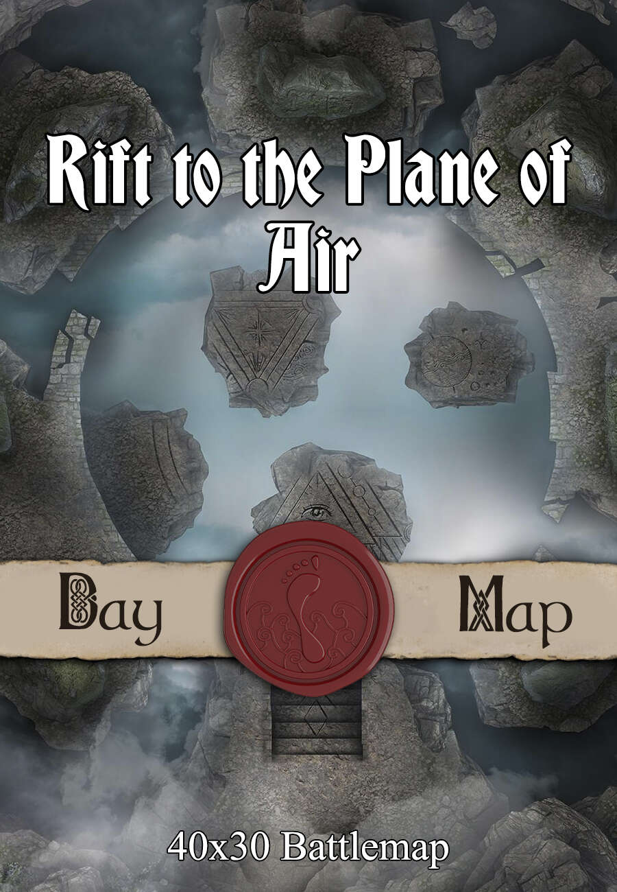40x30 Battlemap - Rift to the Plane of Air - Seafoot Games | Ruins ...