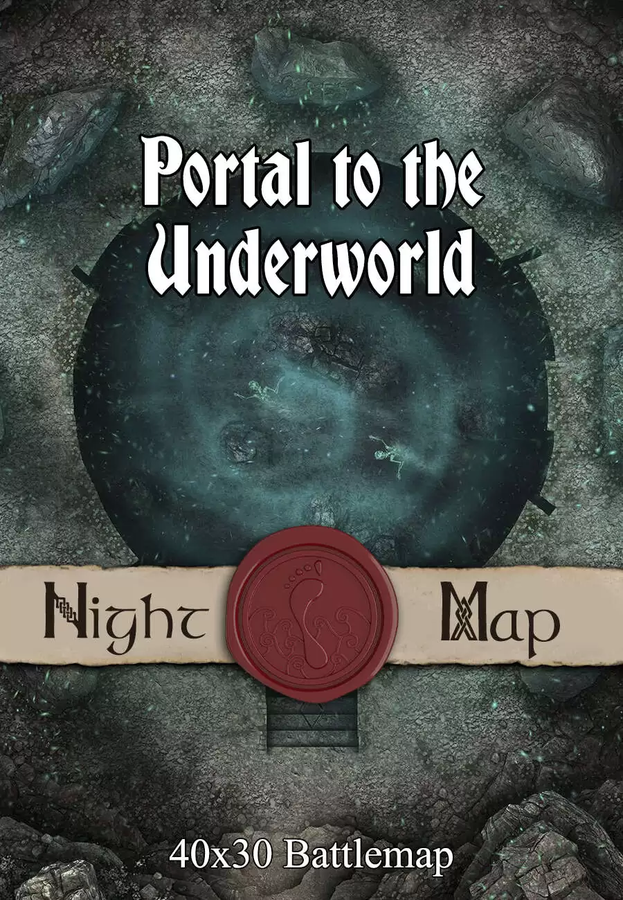 40x30 Battlemap - Portal to the Underworld - Seafoot Games | Ruins ...