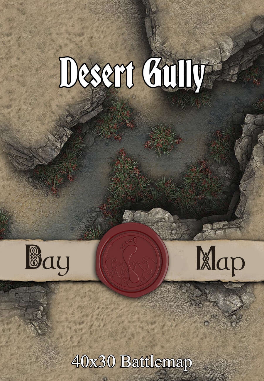 40x30 Battlemap - Desert Gully - Seafoot Games | DriveThruRPG