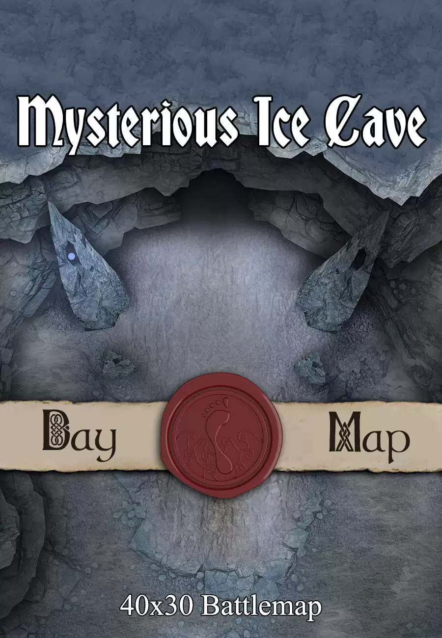 40x30 Battlemap - Mysterious Ice Cave - Seafoot Games | Ruins | Winter ...