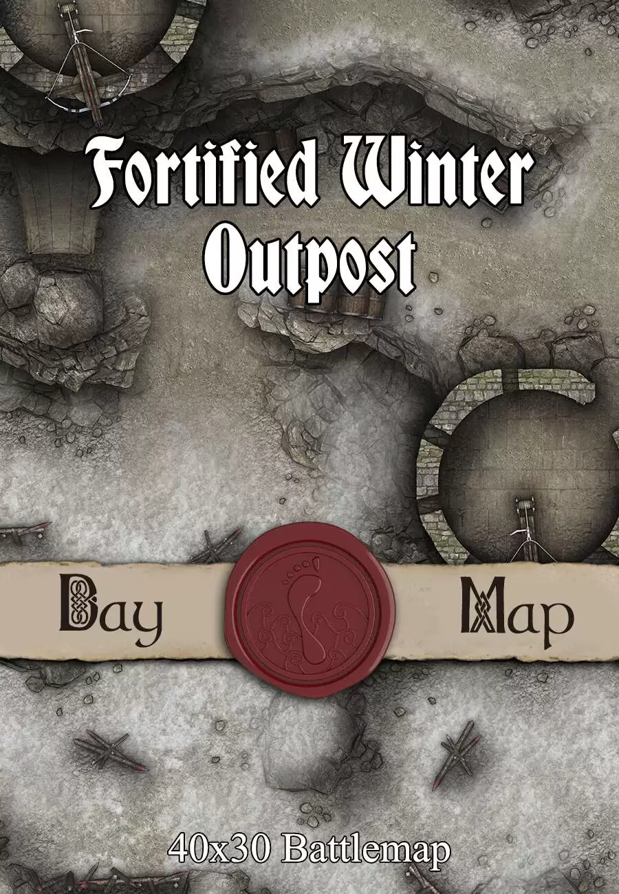40x30 Battlemap - Fortified Winter Outpost - Seafoot Games | Camps ...