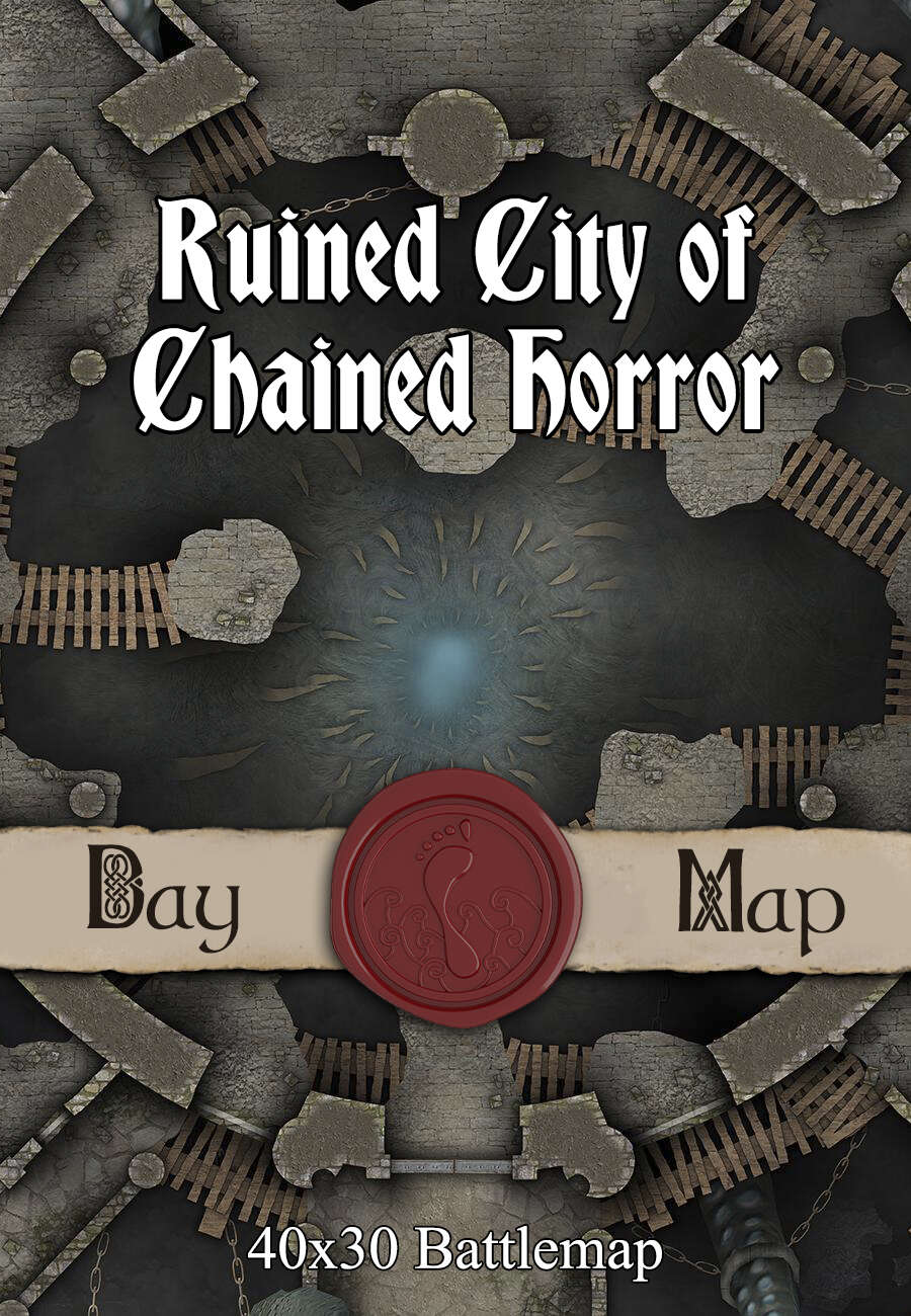 40x30 Battlemap - Ruined City of Chained Horror - Seafoot Games | Towns ...