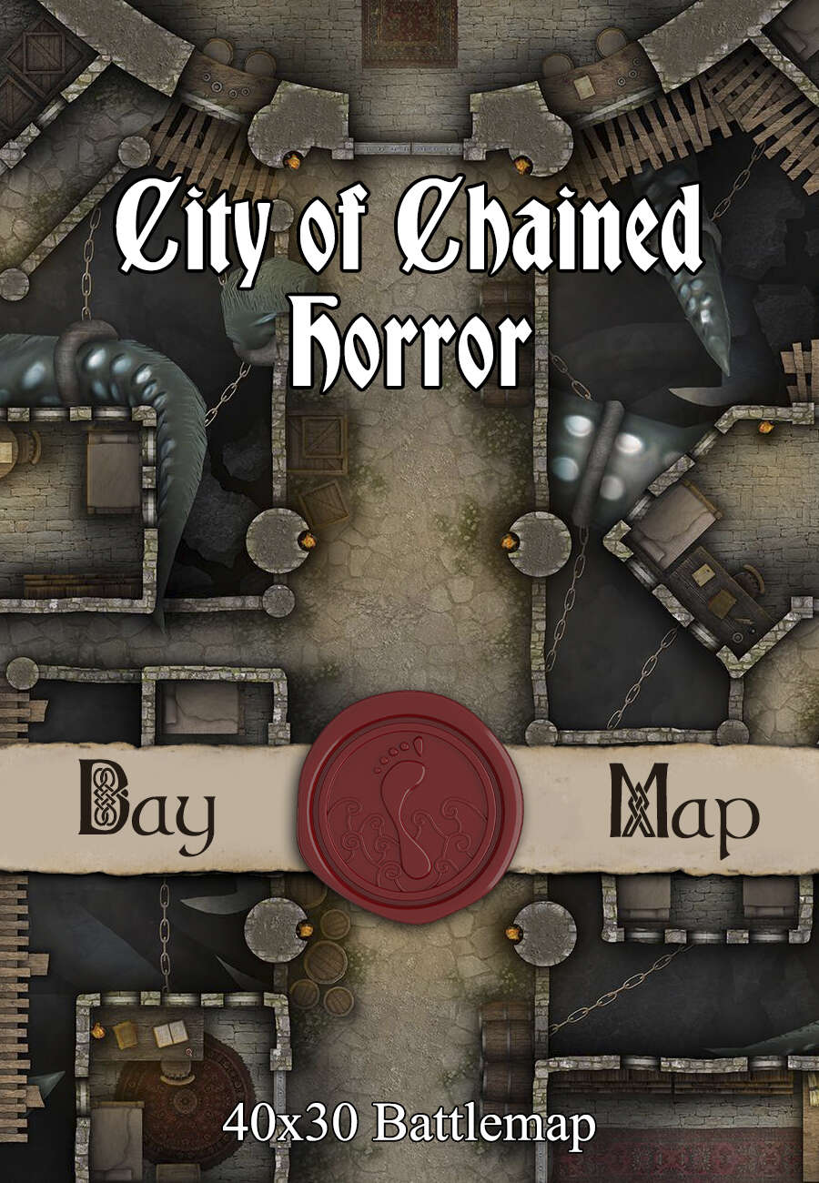 40x30 Battlemap - City of Chained Horror - Seafoot Games | Towns ...