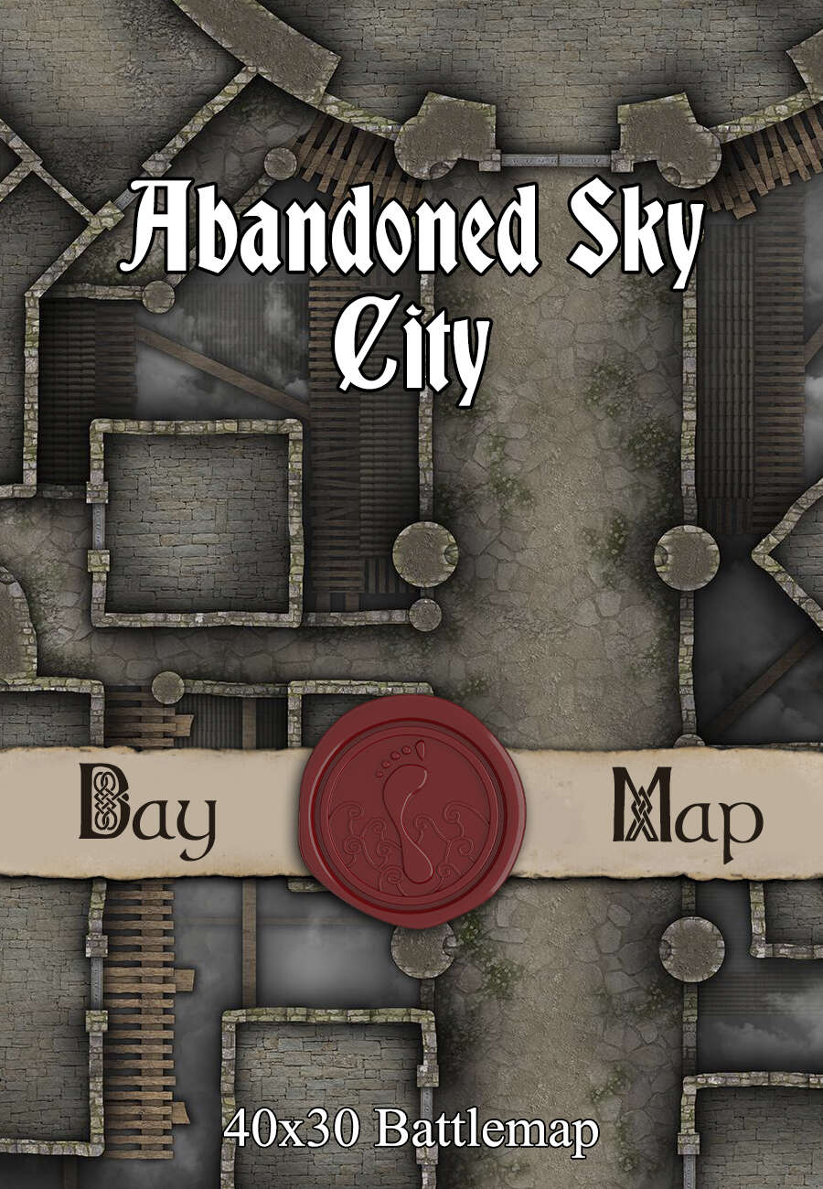 40x30 Battlemap - Abandoned Sky City - Seafoot Games | Towns & Cities ...