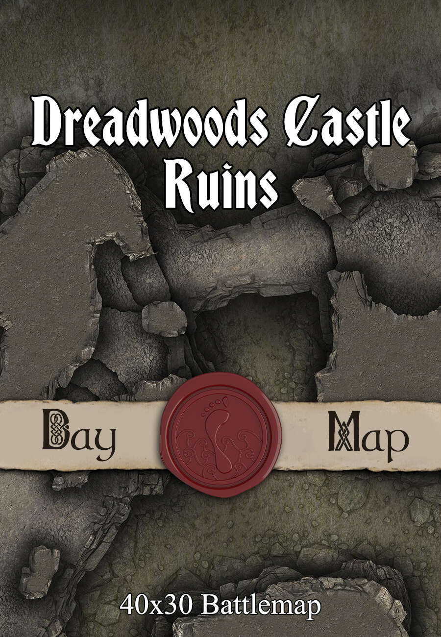 40x30 Multi-Level Battlemap - Dreadwoods Castle Ruins - Seafoot Games ...
