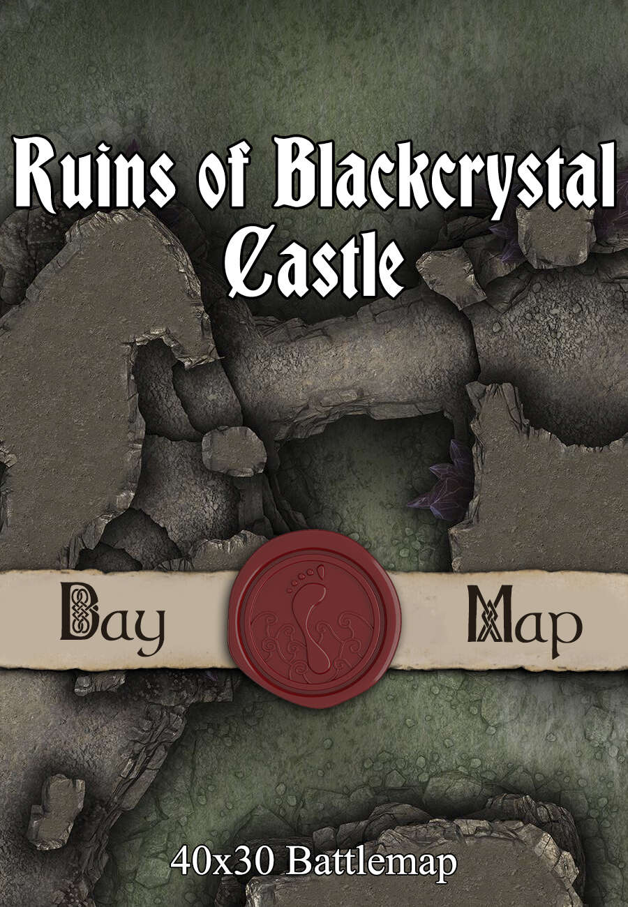 40x30 Multi-Level Battlemap - Ruins of Blackcrystal Castle - Seafoot ...