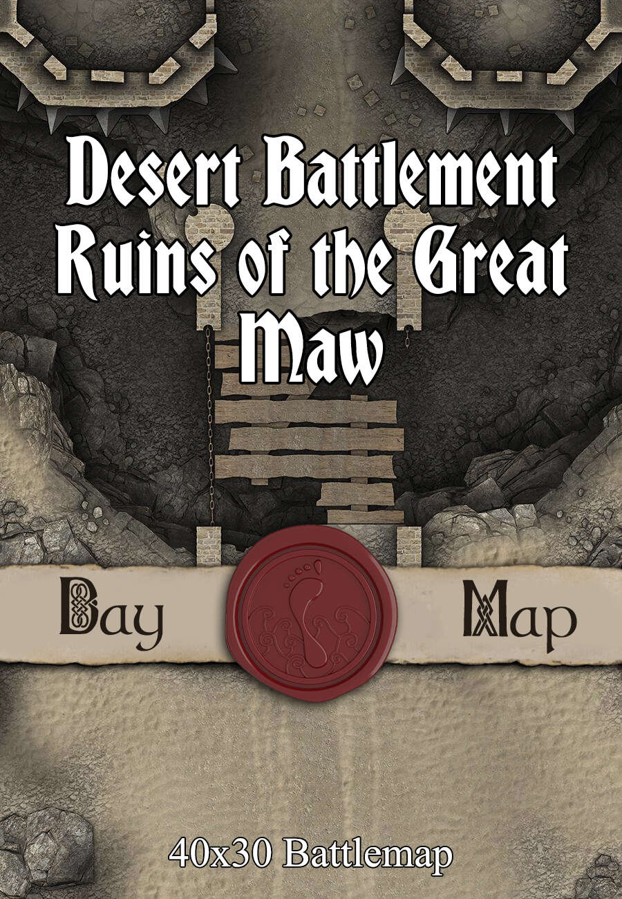 40x30 Battlemap - Desert Battlement Ruins of the Great Maw - Seafoot ...