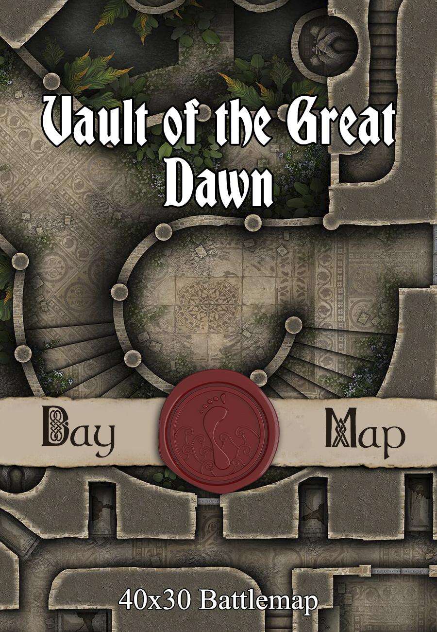 40x30 Battlemap - Vault of The Great Dawn - Seafoot Games | Ruins ...