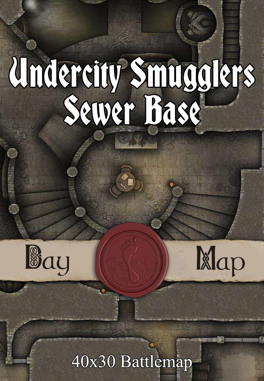 40x30 Battlemap - Undercity Smuggler’s Sewer - Seafoot Games | Towns ...