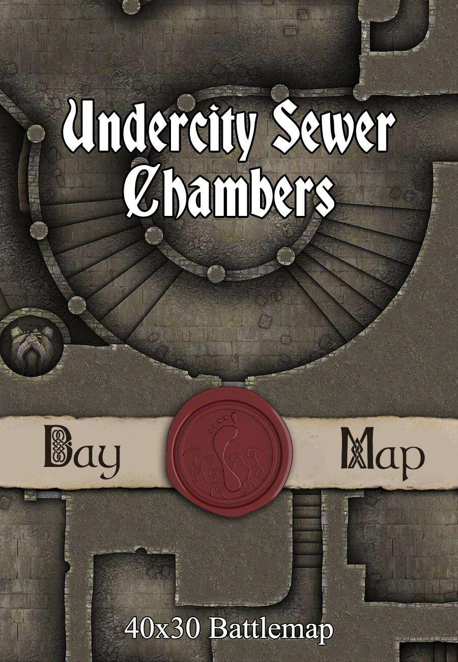 40x30 Battlemap - Undercity Sewer Chambers - Seafoot Games | Towns ...