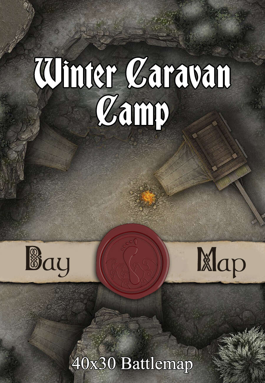 40x30 Battlemap - Winter Caravan Camp - Seafoot Games | Camps ...