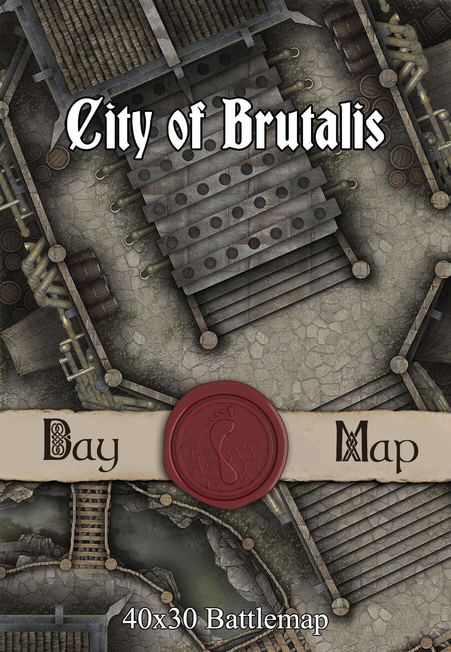 40x30 Battlemap - City of Brutalis - Seafoot Games | Towns & Cities ...