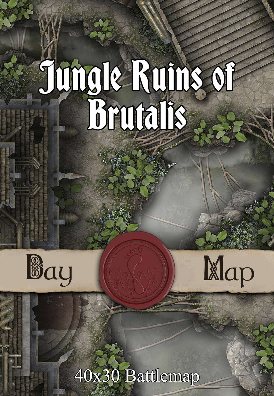 40x30 Battlemap - Jungle Ruins of Brutalis - Seafoot Games | Towns ...