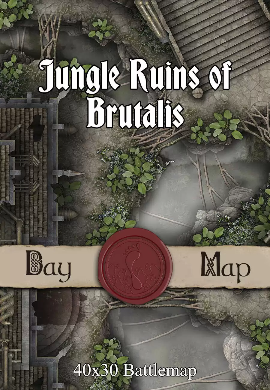 40x30 Battlemap - Jungle Ruins of Brutalis - Seafoot Games | Towns ...