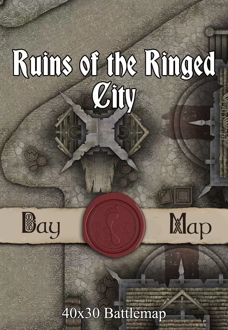 40x30 Battlemap - Ruins of the Ringed City - Seafoot Games | Towns ...