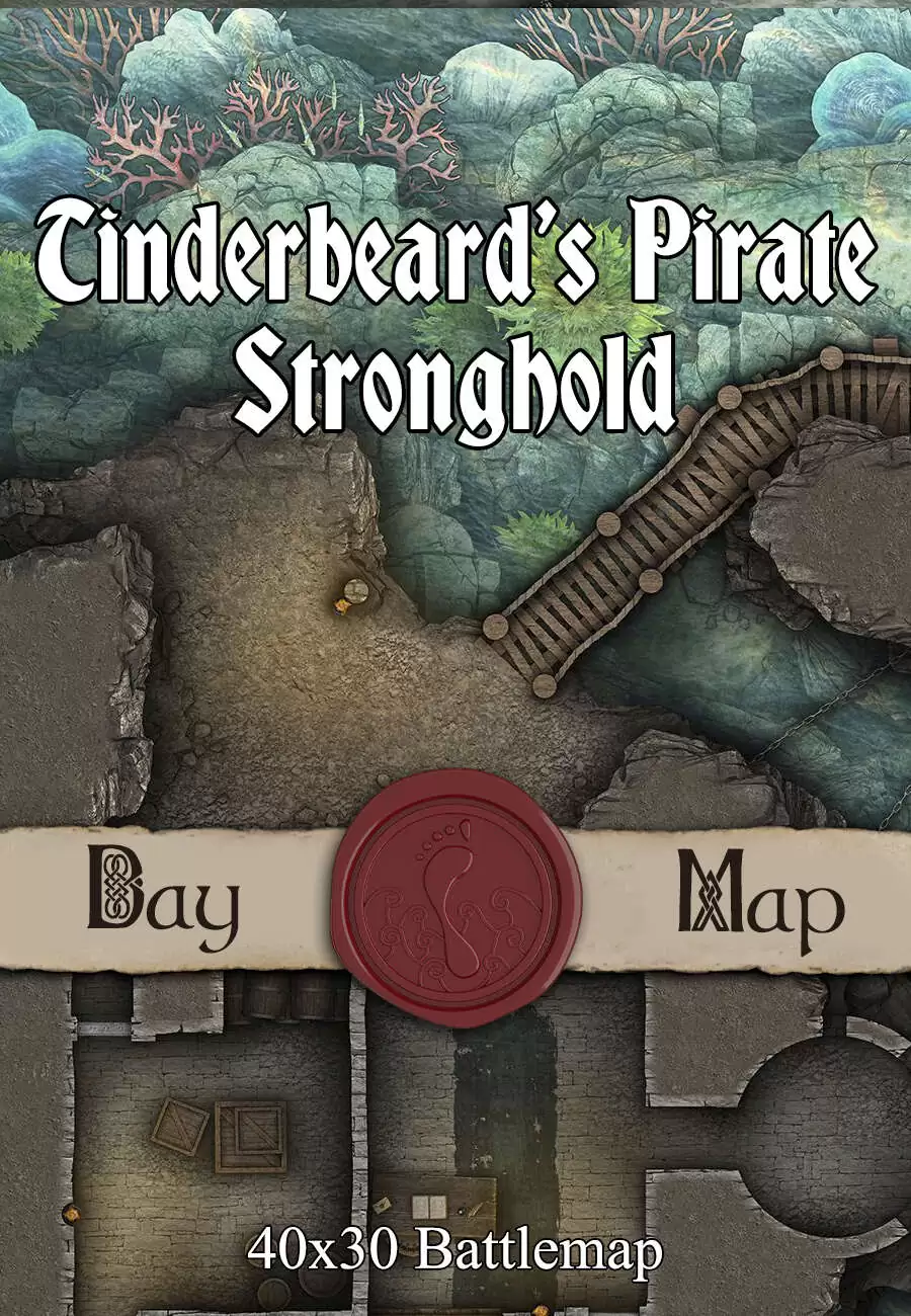 40x30 Battlemap - Tinderbeard’s Pirate Stronghold - Seafoot Games ...