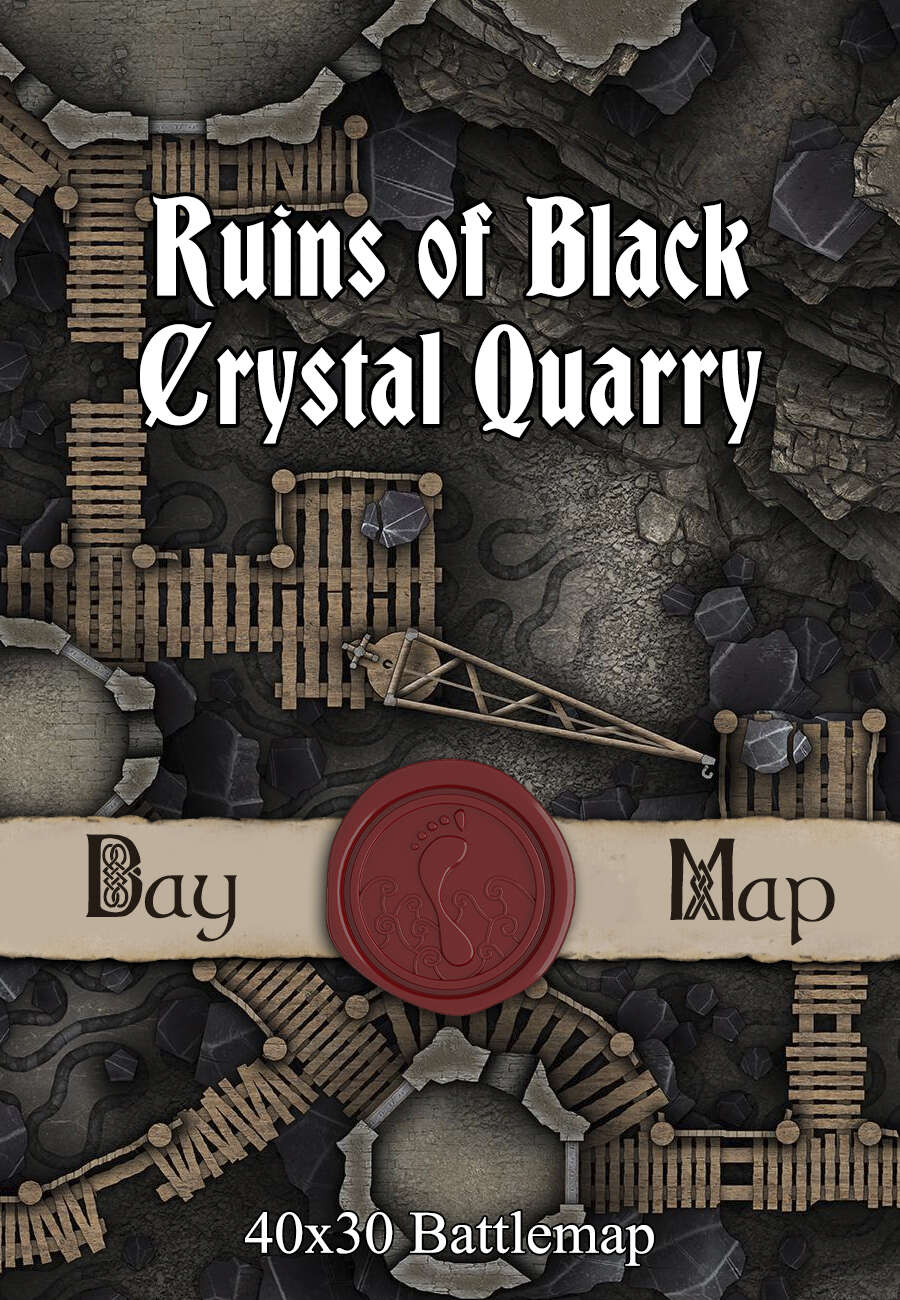 40x30 Battlemap - Ruins of Black Crystal Quarry - Seafoot Games | Camps ...
