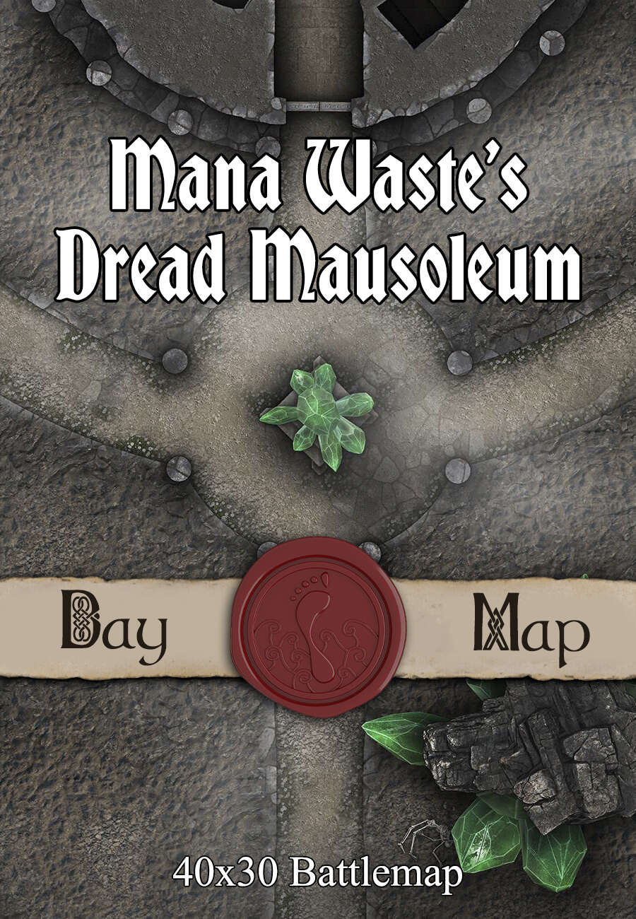 40x30 Battlemap - Mana Waste’s Dread Mausoleum - Seafoot Games | Tombs ...