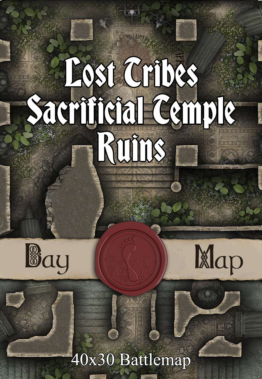 40x30 Battlemap - Lost Tribe’s Sacrificial Temple Ruins - Seafoot Games ...