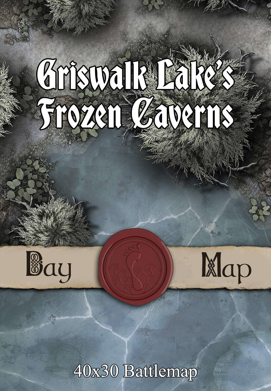 40x30 Multi-Level Battlemap - Griswald Lake’s Frozen Caverns - Seafoot ...