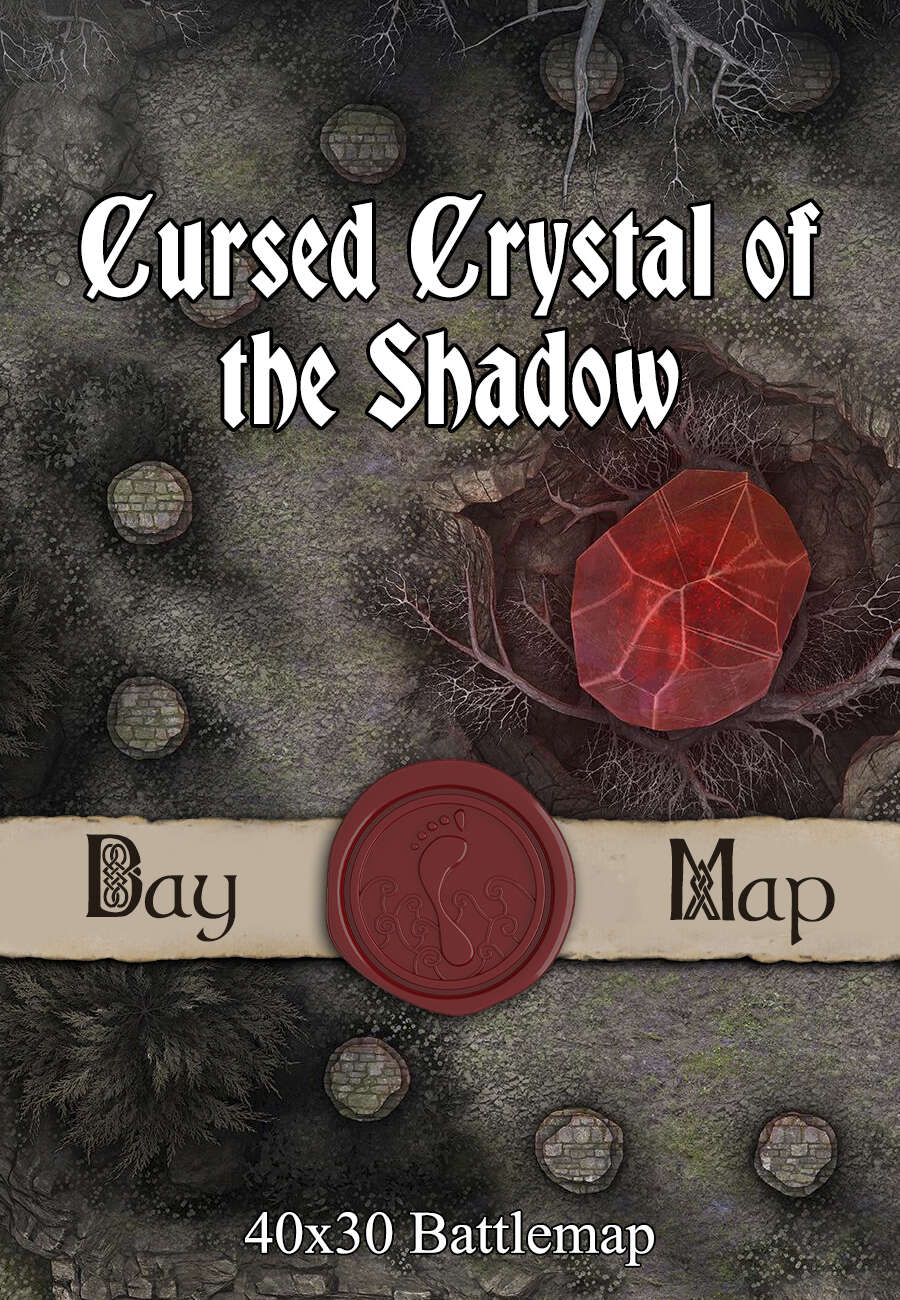 40x30 Battlemap - Cursed Crystal of the Shadow - Seafoot Games | Forests | Horror | DriveThruRPG