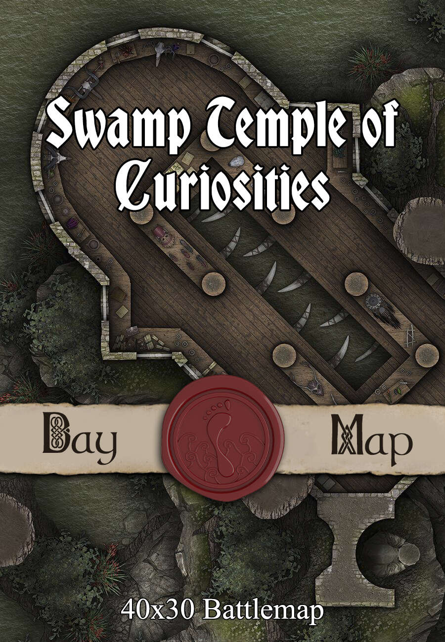 40x30 Battlemap - Swamp Temple of Curiosities - Seafoot Games | Camps ...