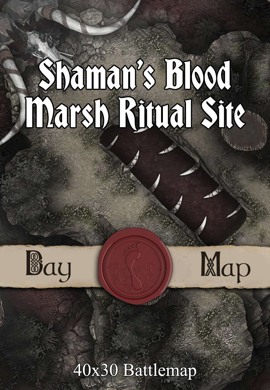 40x30 Battlemap - Shaman’s Blood Marsh - Seafoot Games | Camps ...