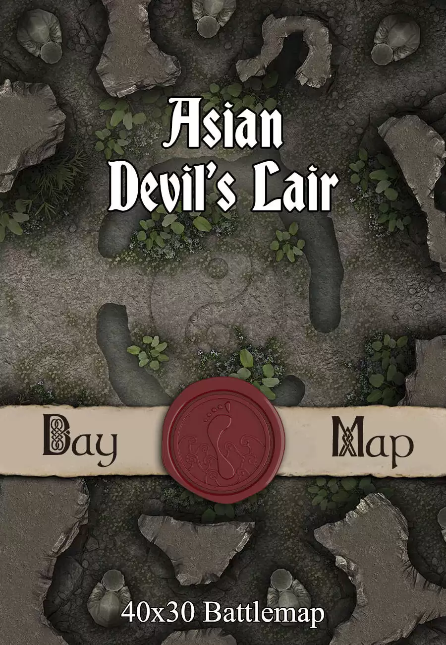 40x30 Battlemap - Asian Devil’s Lair - Seafoot Games | Ruins | Temples ...
