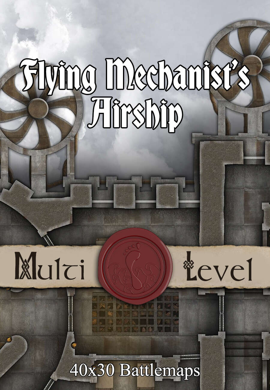 40x30 Multi-Level Battlemap - Flying Mechanist's Airship - Seafoot ...