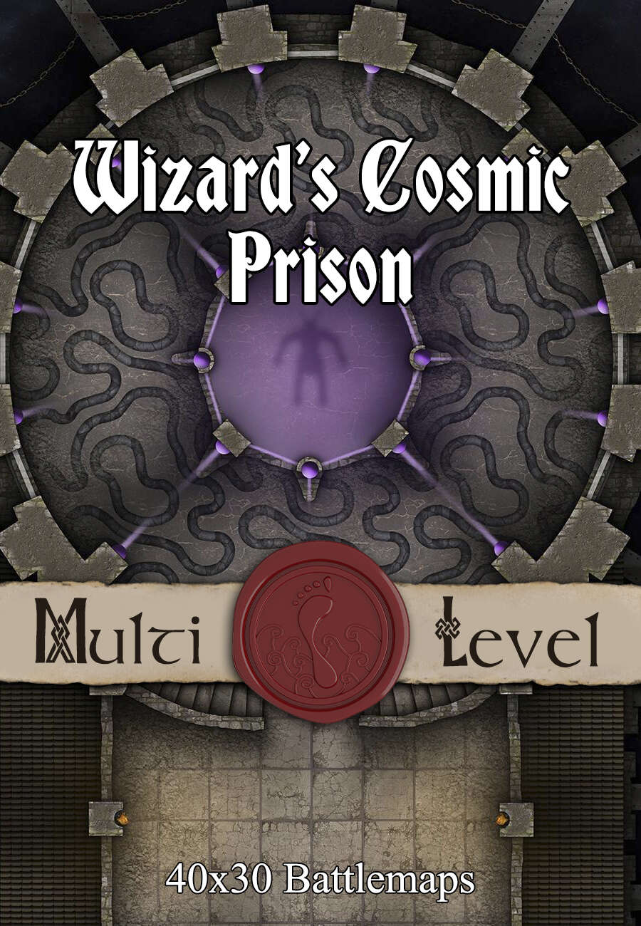 40x30 Multi-Level Battlemap - Wizard’s Cosmic Prison - Seafoot Games ...