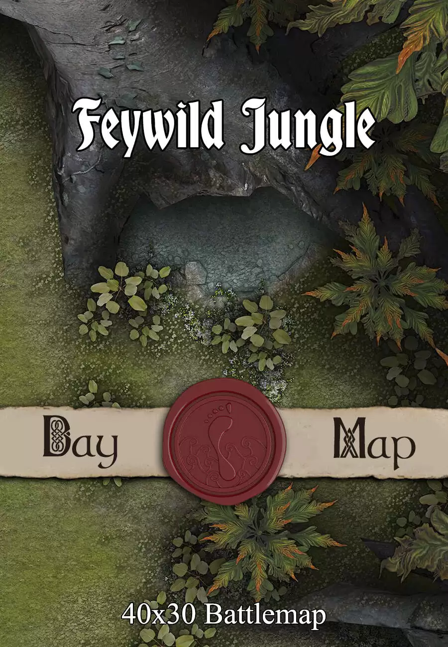 40x30 Battlemap - Feywild Jungle - Seafoot Games | Jungle | DriveThruRPG