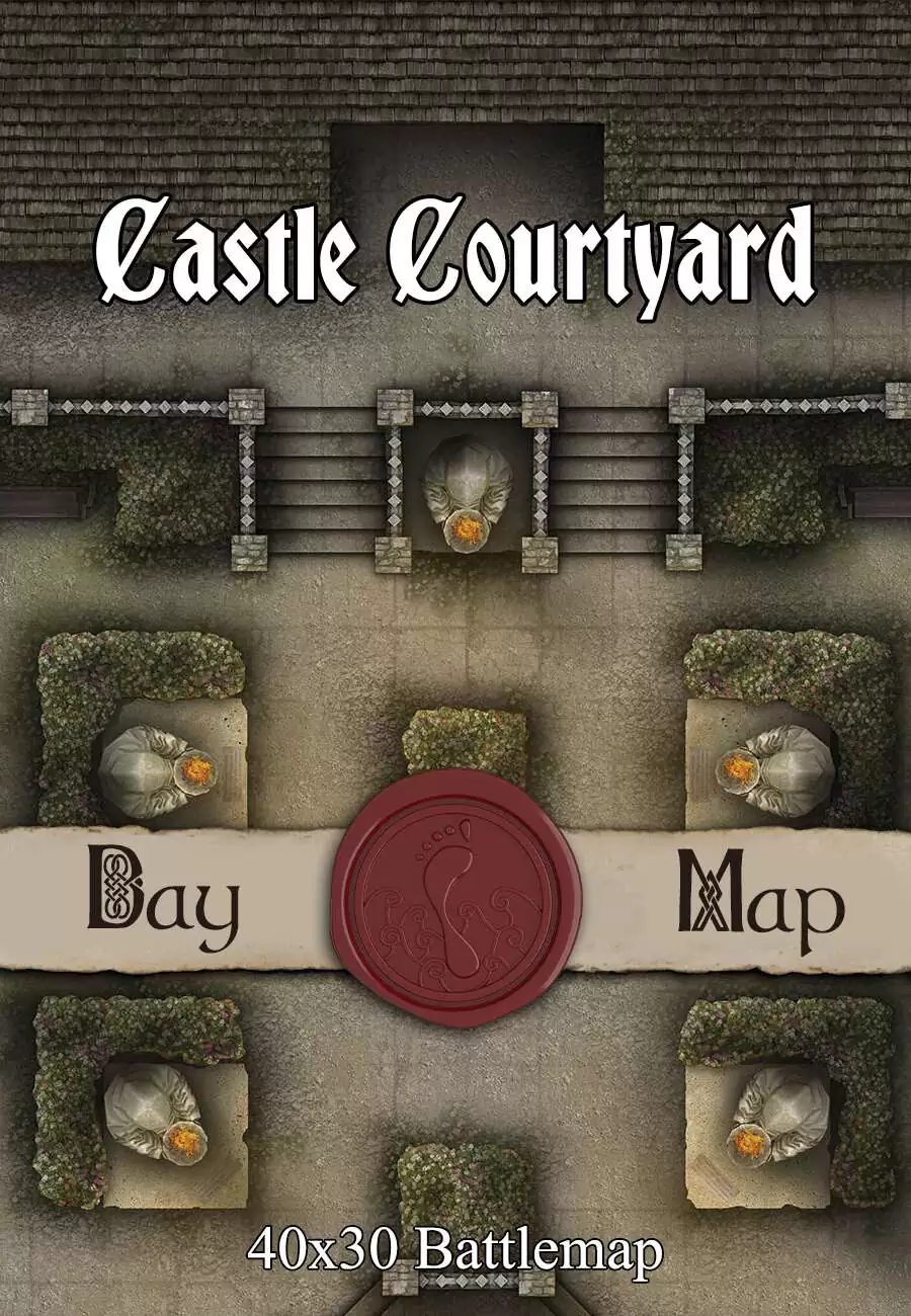 40x30 Battlemap - Castle Couryard - Seafoot Games | Castles, Manors ...