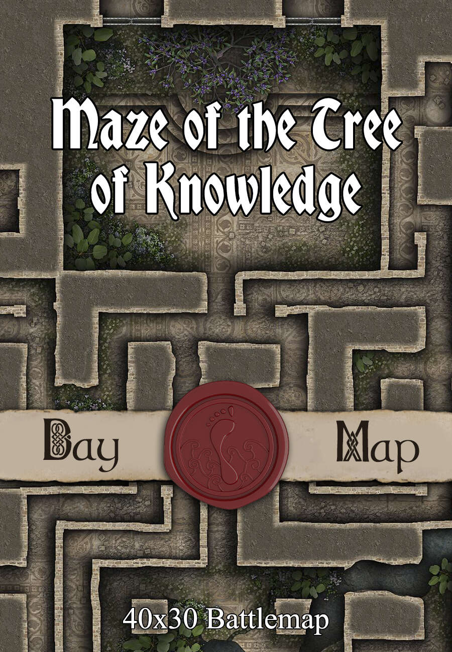 40x30 Battlemap - Maze of the Tree of Knowledge - Seafoot Games | Ruins ...