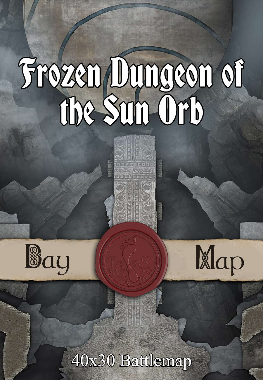 40x30 Battlemap - Frozen Dungeon of the Sun Orb - Seafoot Games | Ruins ...