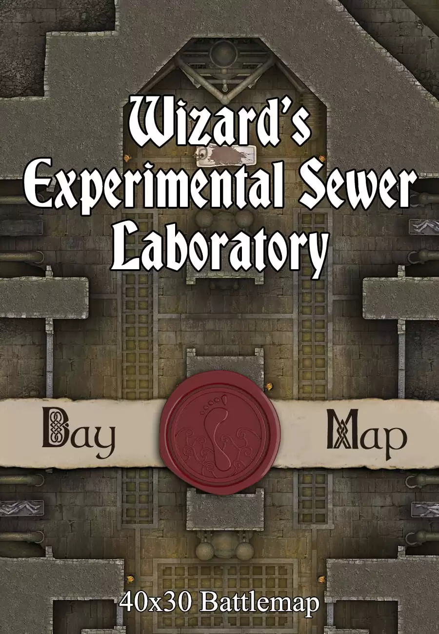 Wizard’s Experimental Sewer Laboratory Multi-Level 40x30 Battlemap with ...