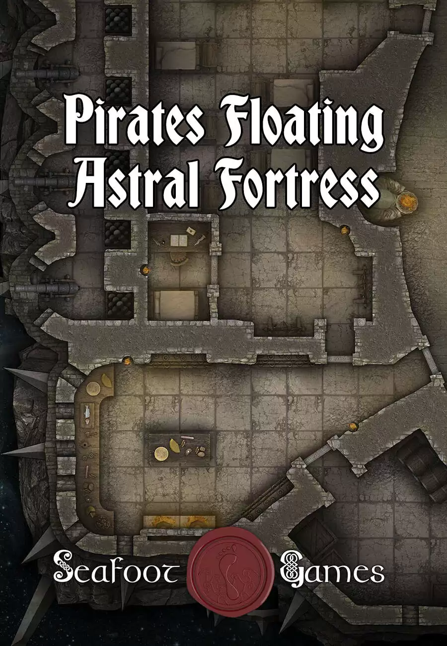 Pirate’s Floating Astral Fortress Multi-Level 40x30 Battlemap with ...