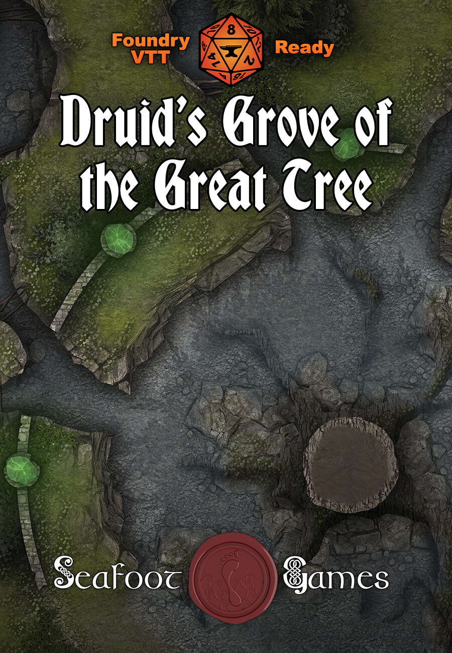Druid’s Grove of the Great Tree 40x30 Battlemap with Adventure ...
