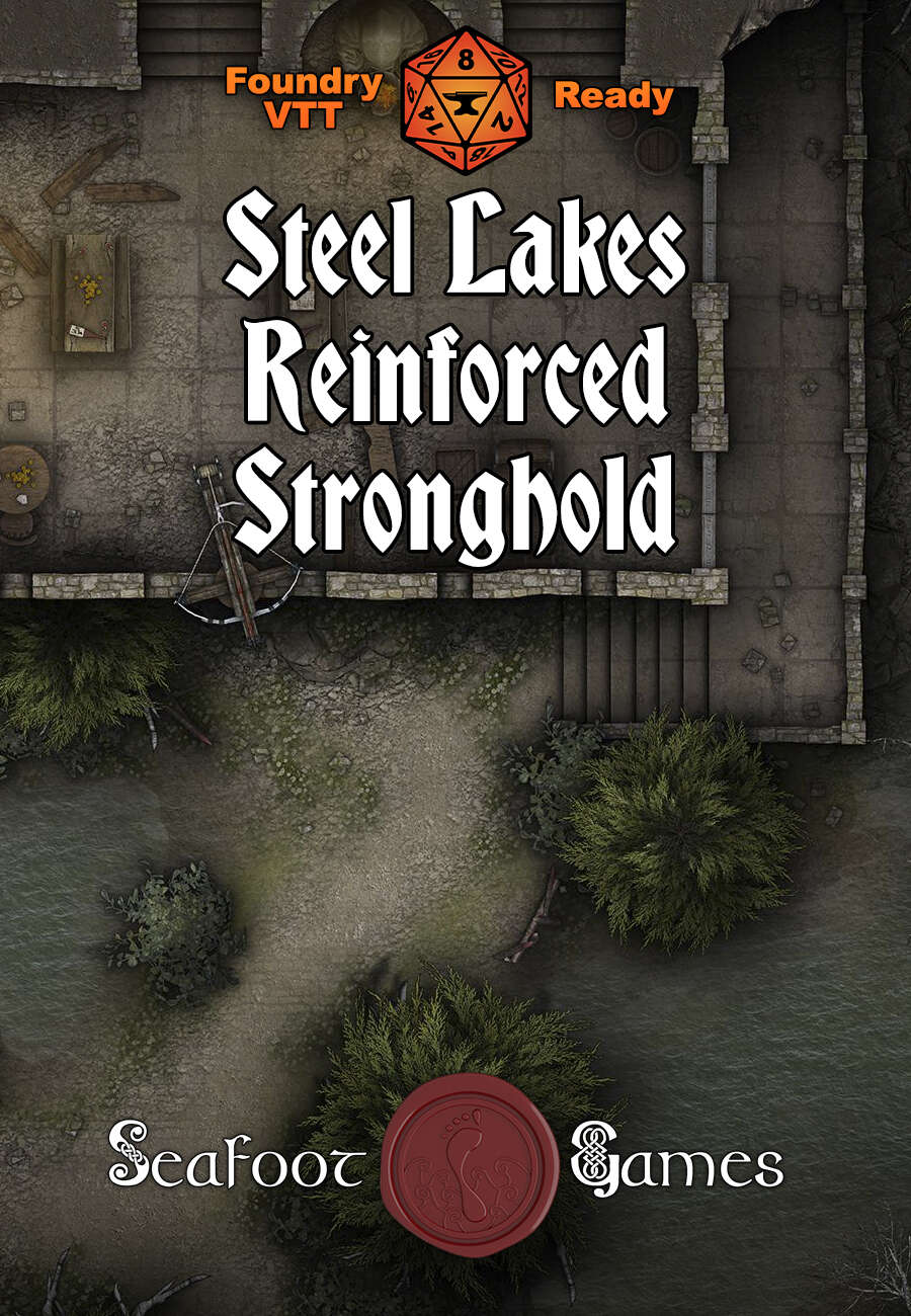 Steel Lakes Reinforced Stronghold Ruins 40x30 Battlemap with Adventure ...