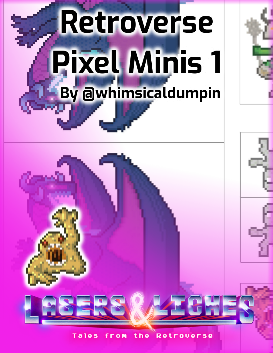 Retroverse Pixel Minis 1 - Lasers & Liches | Lasers & Liches | DriveThruRPG